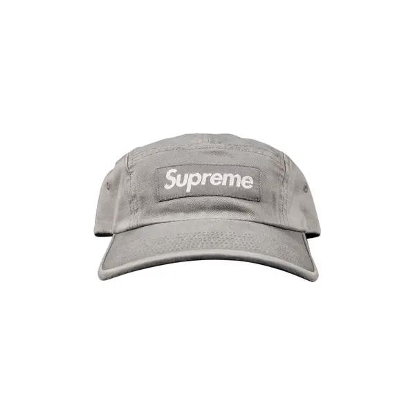 Supreme Washed Chino Twill Camp Cap - Grey