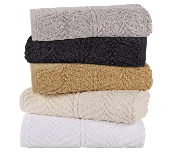 SUPERIOR Chevron Zero Twist Cotton Soft 6pc Han D Towels