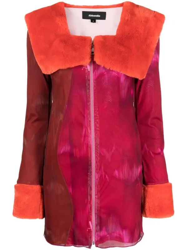 Ahluwalia Kiara Abstract-print Mini Dress