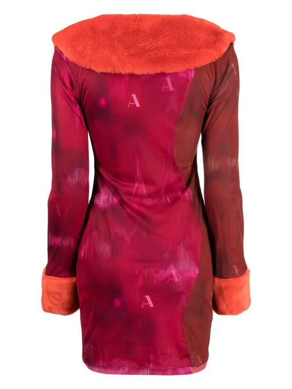 Ahluwalia Kiara Abstract-print Mini Dress