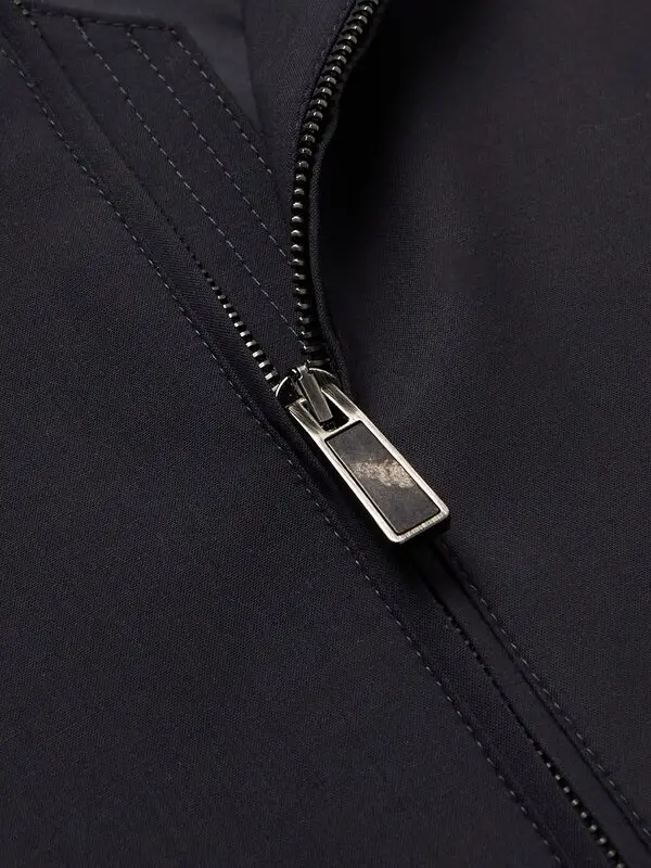 Zegna Wool-shell Bomber Jacket - Black