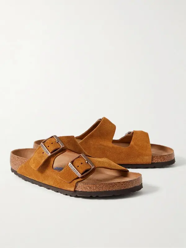 BIRKENSTOCK Arizona Suede Sandals - Brown
