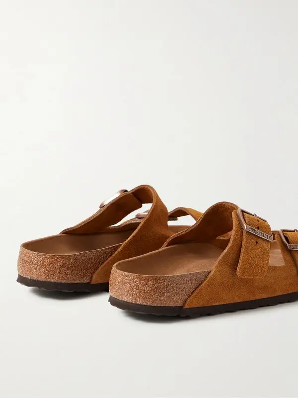 BIRKENSTOCK Arizona Suede Sandals - Brown