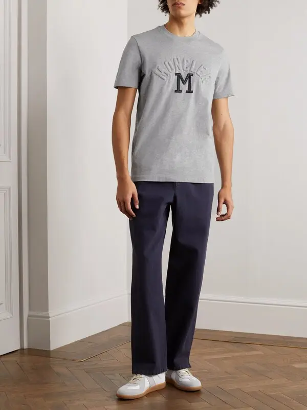 Moncler Logo-appliquéd Cotton-jersey T-shirt