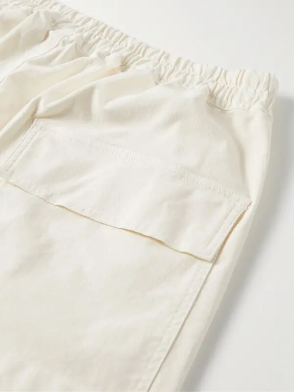 NILI LOTAN Walker Cotton-blend Twill Drawstring Trousers