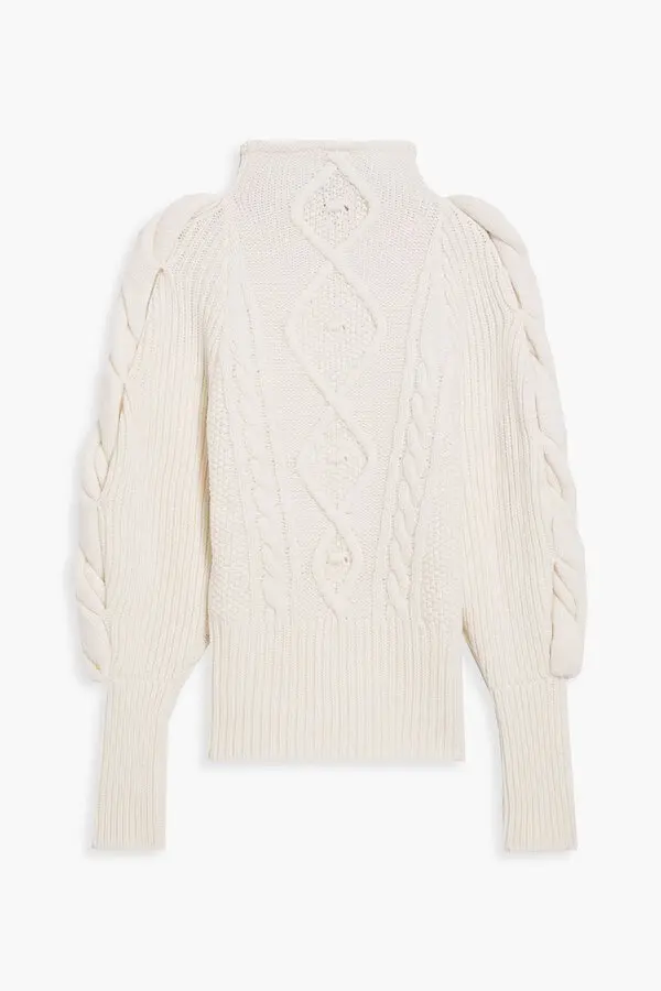 Alexandre Vauthier Cable-knit Wool Turtleneck Sweater