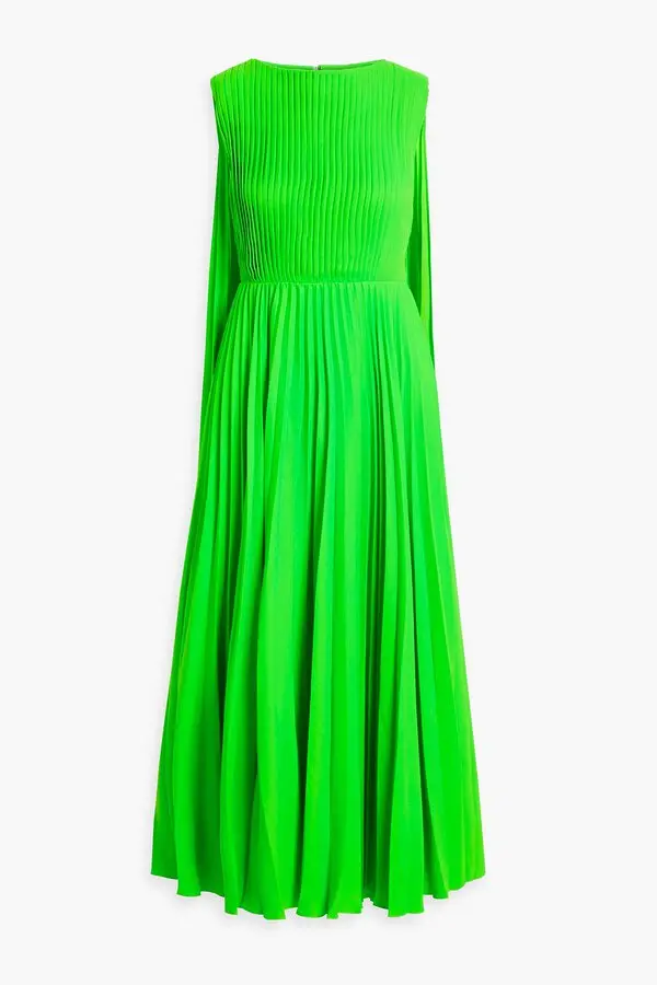 bright green pleated dress FIESTA FRIDAY PLEATED MINI DRESS