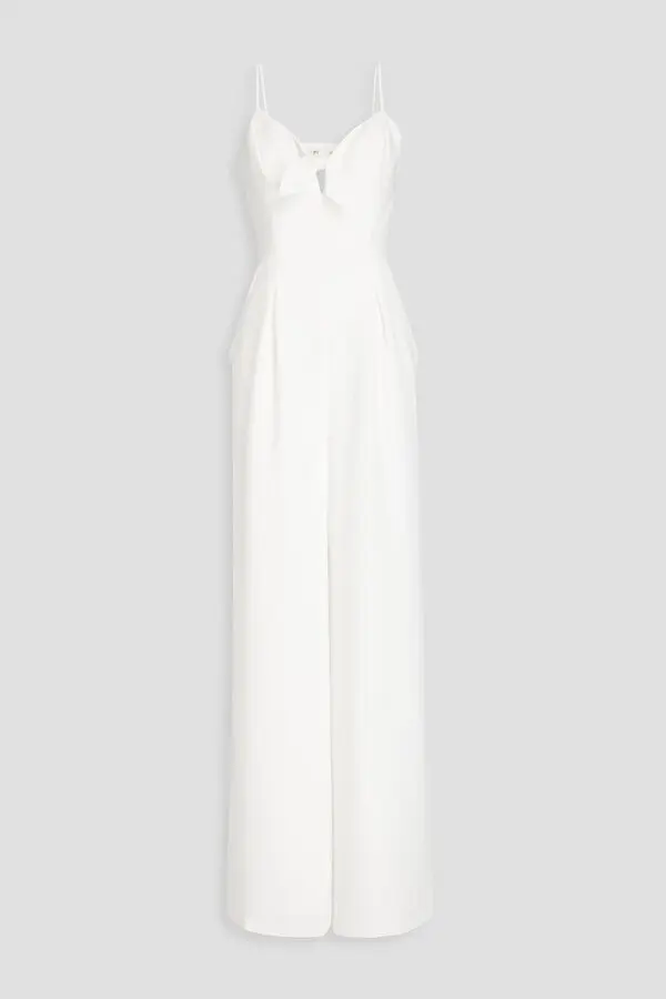 CATHERINE DEANE Masa Knotted Wide-leg Jumpsuit - White