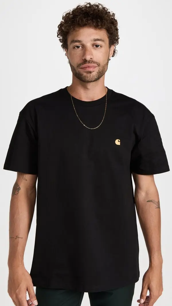 Carhartt Work In Progress Short Sleeve Chase T-shirt - Black/gold