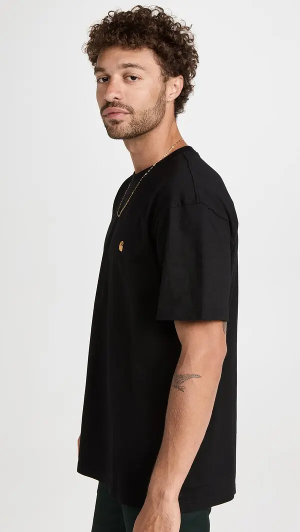 Carhartt Work In Progress Short Sleeve Chase T-shirt - Black/gold