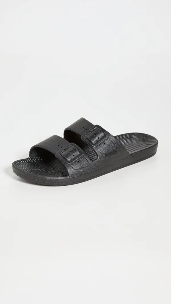 Freedom Moses Two Band Slides - Black