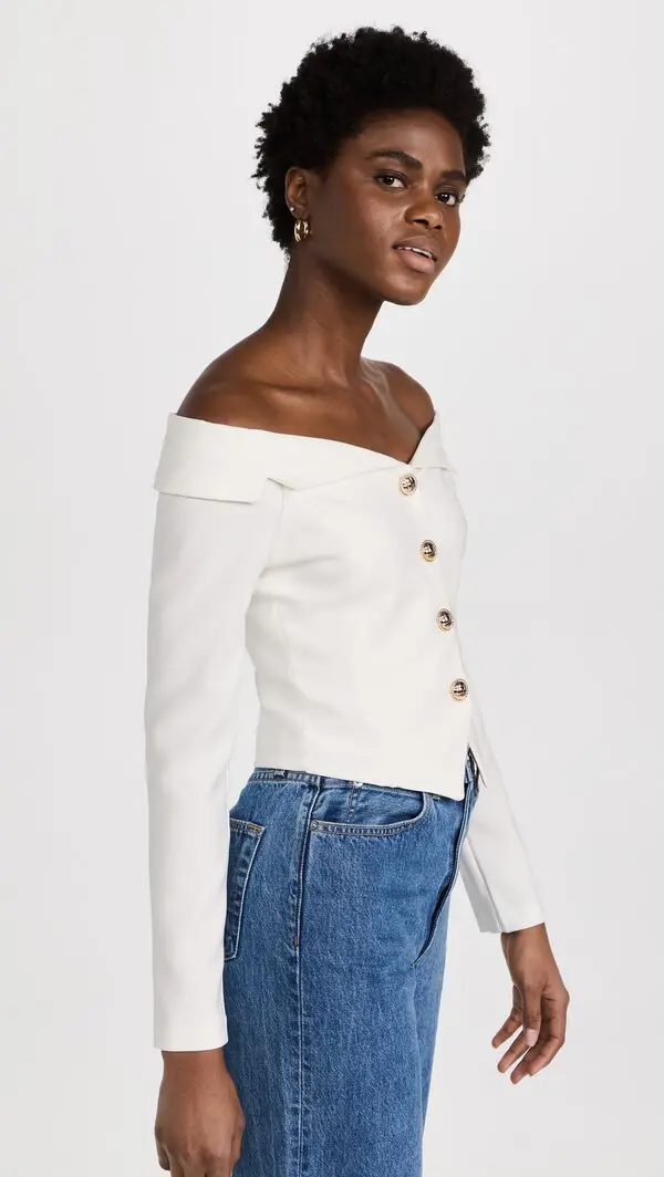 Endless Rose Stretched Off-shoulder Blazer Top