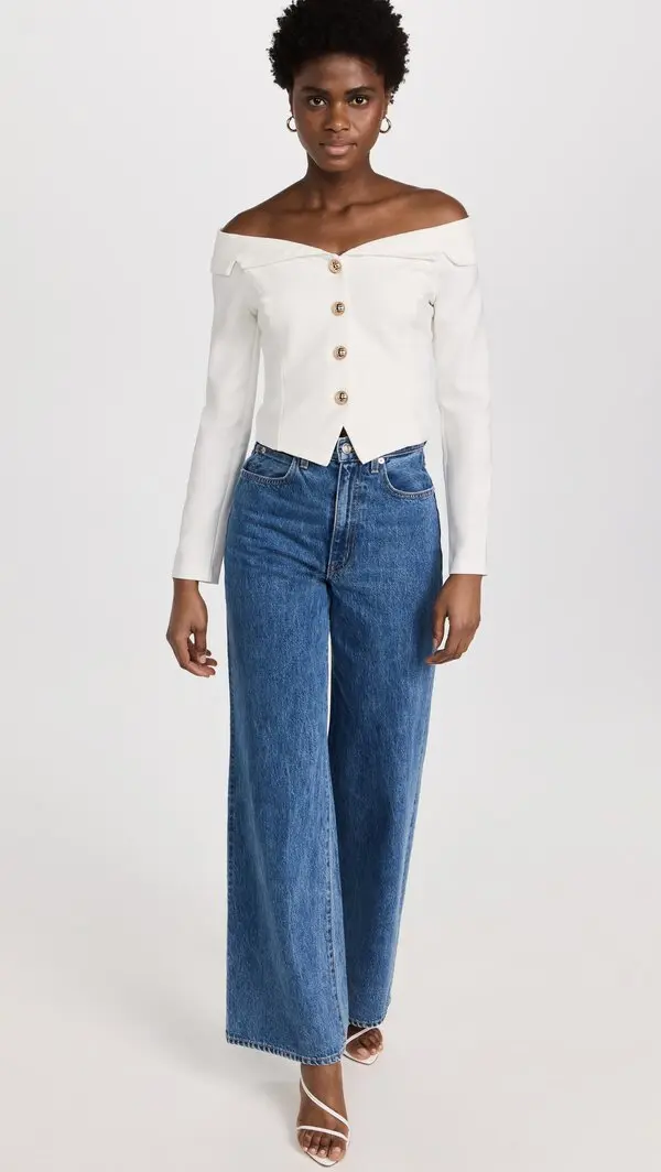 Endless Rose Stretched Off-shoulder Blazer Top