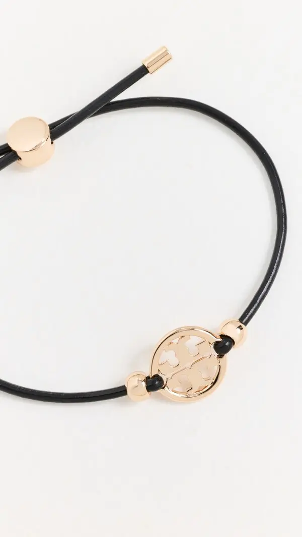 Tory Burch Logo Slider Bracelet - Tory Gold/black