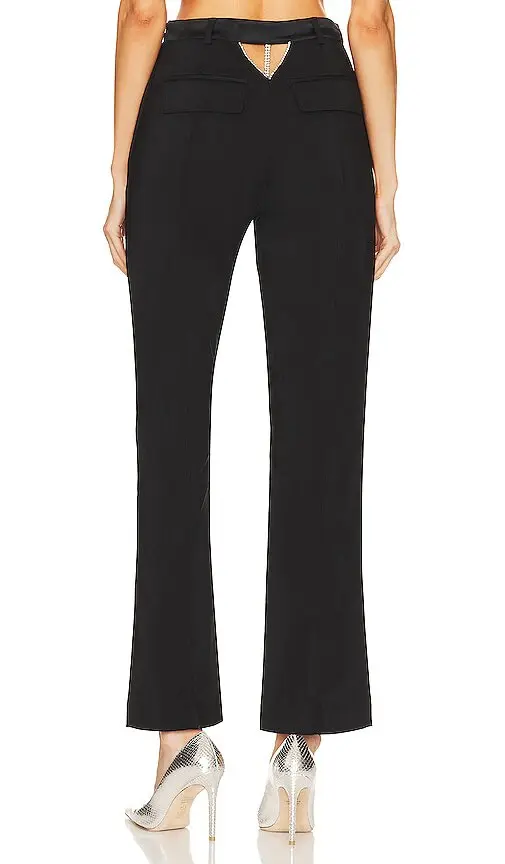 FLEUR DU MAL Tailored Crystal Cutout Pant