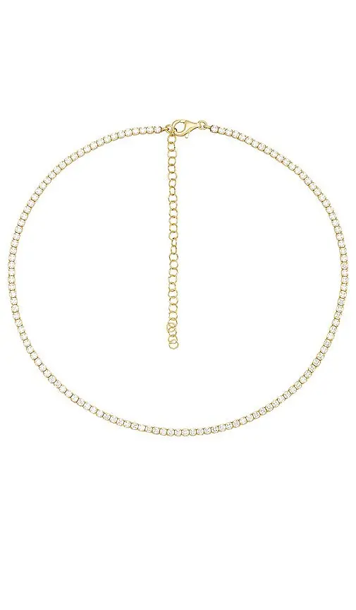 BY ADINA EDEN Thin Tennis Choker - Gold