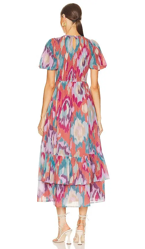 Banjanan X Quant Dress In Pink In Ikat Amber - 30% Off | Editorialist