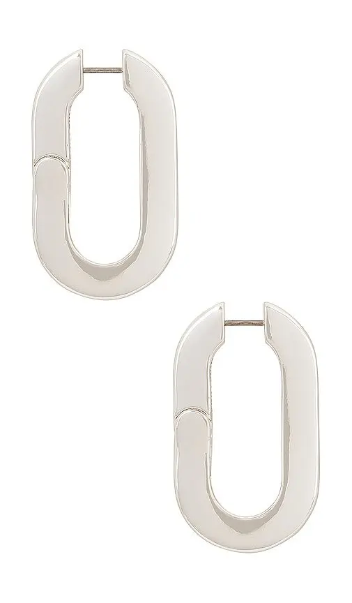Jenny Bird Mega U-link Earrings - Silver