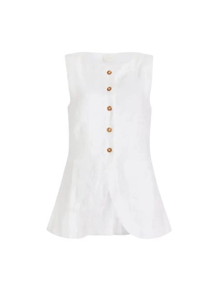 Posse Exclusive Emma Linen Vest - Ivory