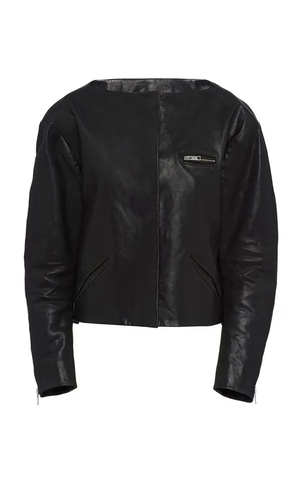 Prada Cropped Leather Jacket