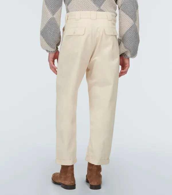ADISH Embroidered Straight Cotton Pants