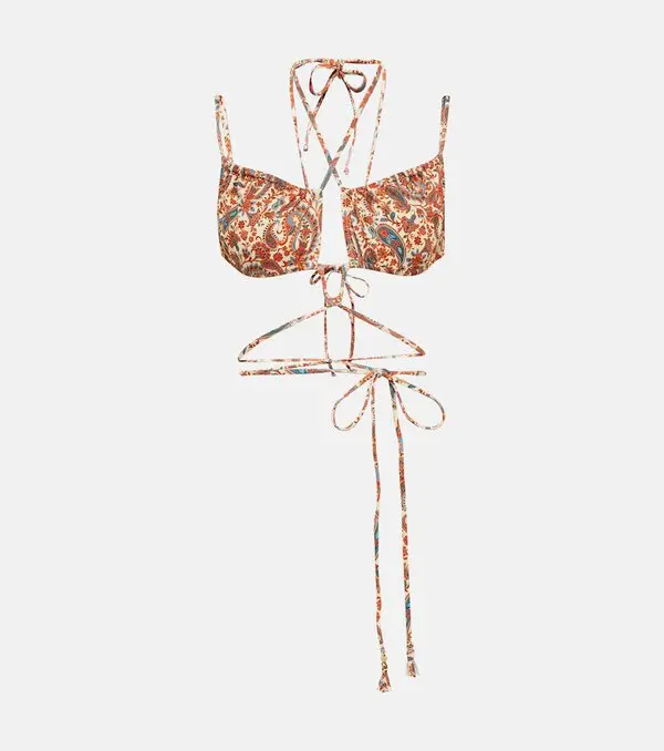 BANANHOT India Paisley Print Bikini Top - Multicoloured