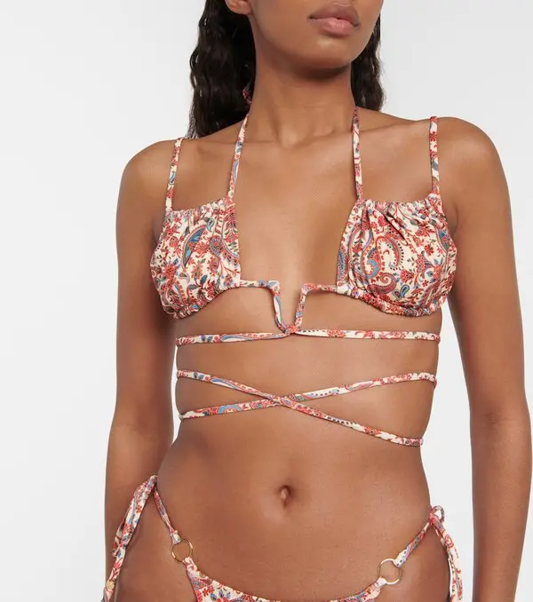 BANANHOT India Paisley Print Bikini Top