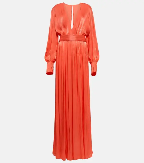 Costarellos Racine Lurex® Georgette Jumpsuit - Orange