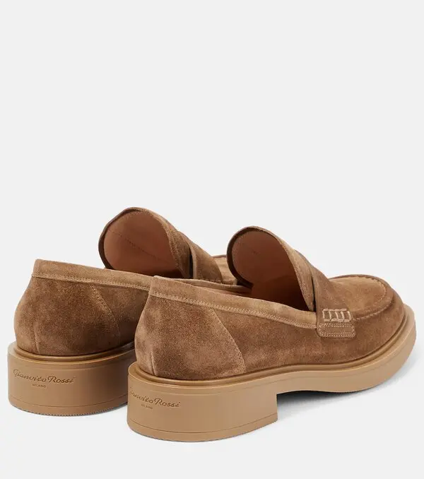 GIANVITO ROSSI Harris Suede Loafers - Brown