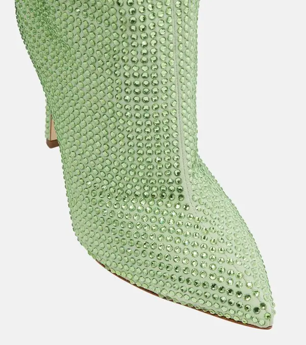 Paris Texas Holly Embellished Leather Knee-high Boots - Green