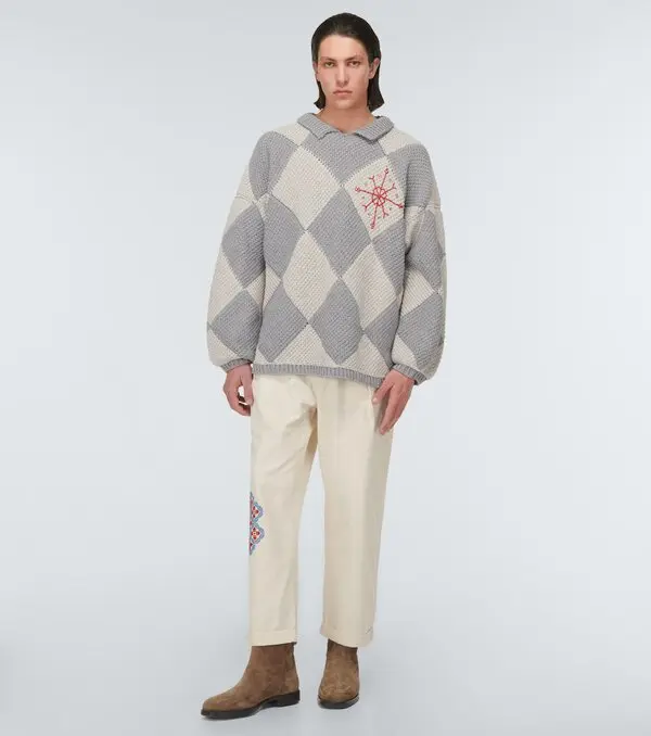 ADISH Embroidered Cotton Sweater