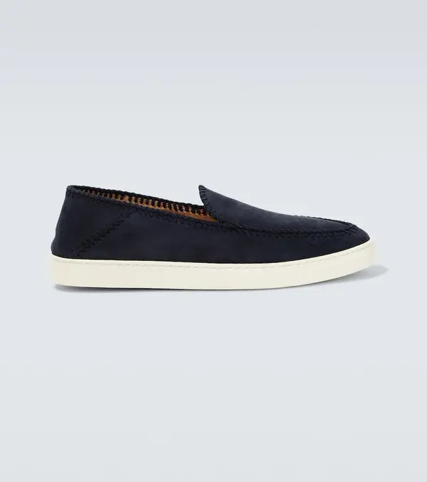 Giorgio Armani Galleria 3 Suede Loafers - Blue