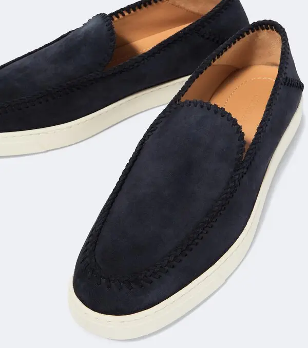 Giorgio Armani Galleria 3 Suede Loafers - Blue