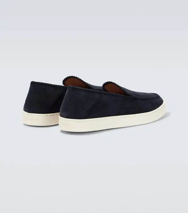 Giorgio Armani Galleria 3 Suede Loafers - Blue