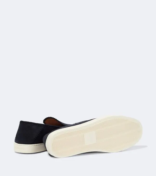 Giorgio Armani Galleria 3 Suede Loafers - Blue