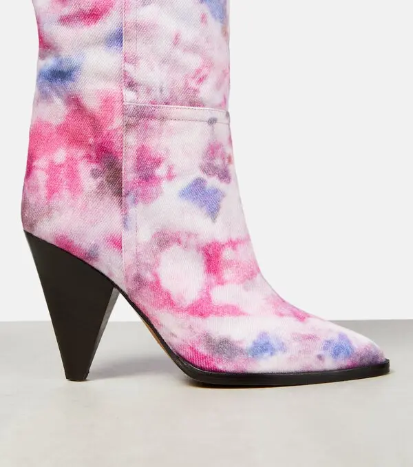 Isabel Marant Étoile Ririo Printed Leather Knee-high Boots - Multicoloured