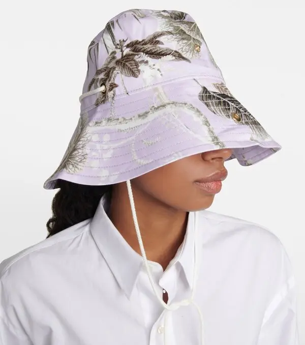 Erdem Floral Canvas Bucket Hat