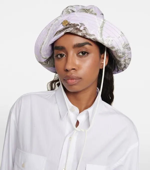 Erdem Floral Canvas Bucket Hat