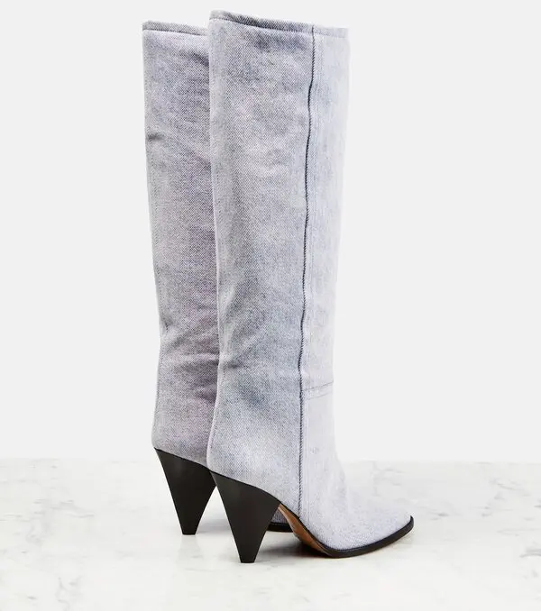 Isabel Marant Étoile Ririo Knee-high Denim Boots - Purple