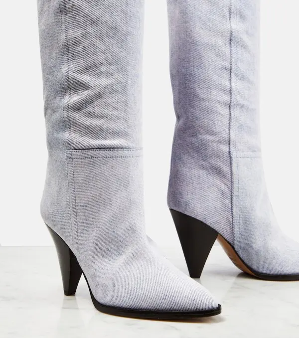 Isabel Marant Étoile Ririo Knee-high Denim Boots - Purple
