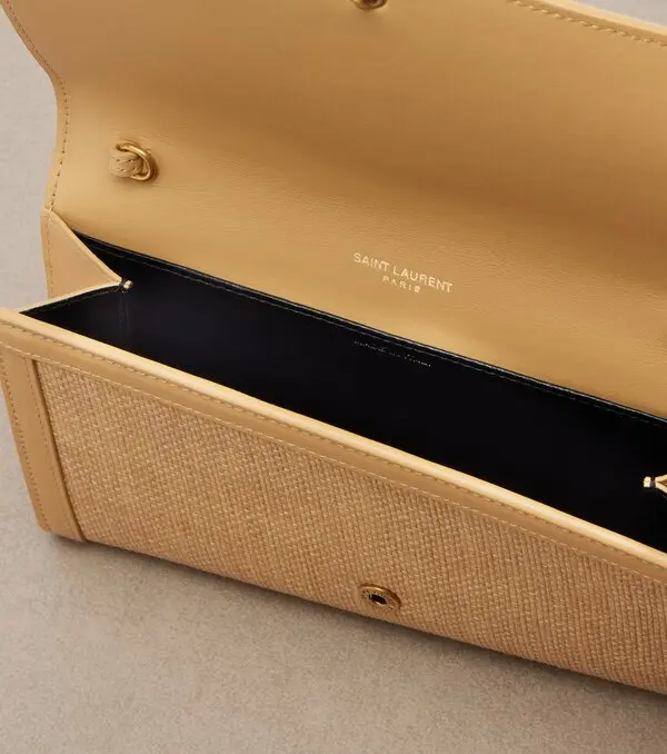 Saint Laurent Uptown Raffia Shoulder Bag