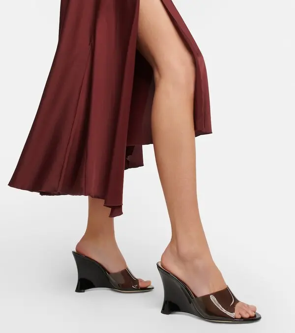 GIANVITO ROSSI Wedge Leather Sandals