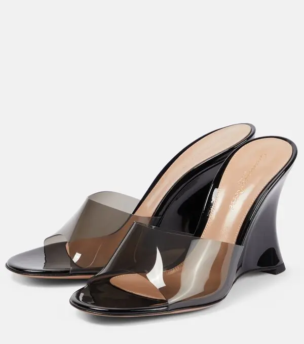 GIANVITO ROSSI Wedge Leather Sandals