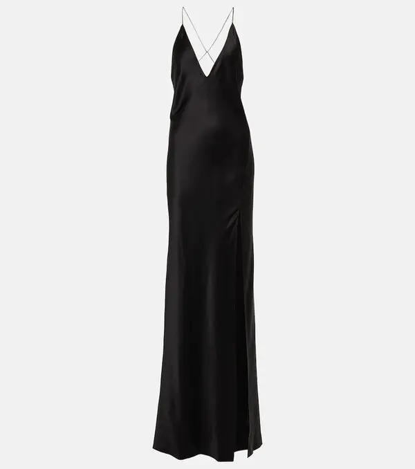 NILI LOTAN Katie Silk Gown - Black