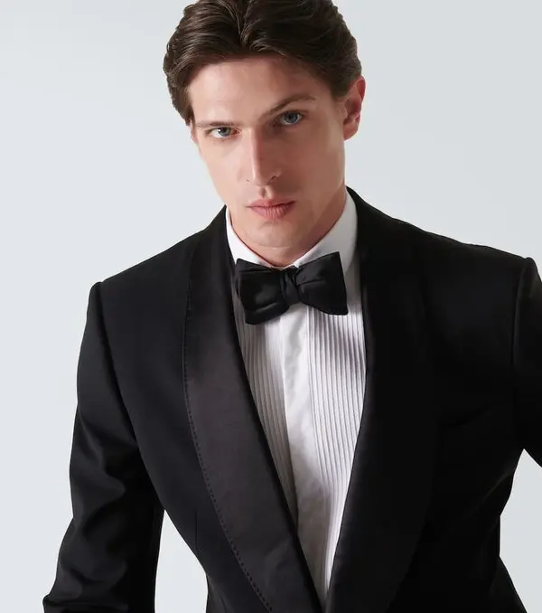 Thom Sweeney Silk Bow Tie - Black