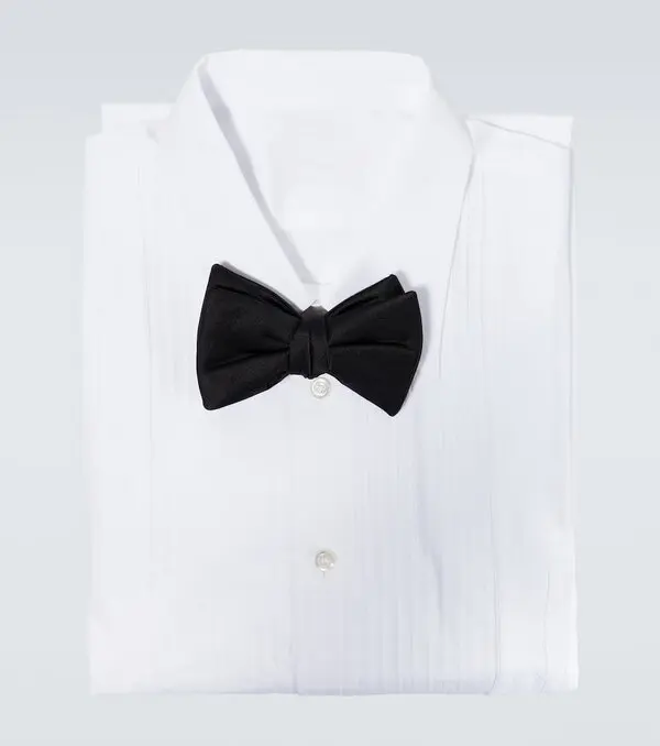 Thom Sweeney Silk Bow Tie - Black