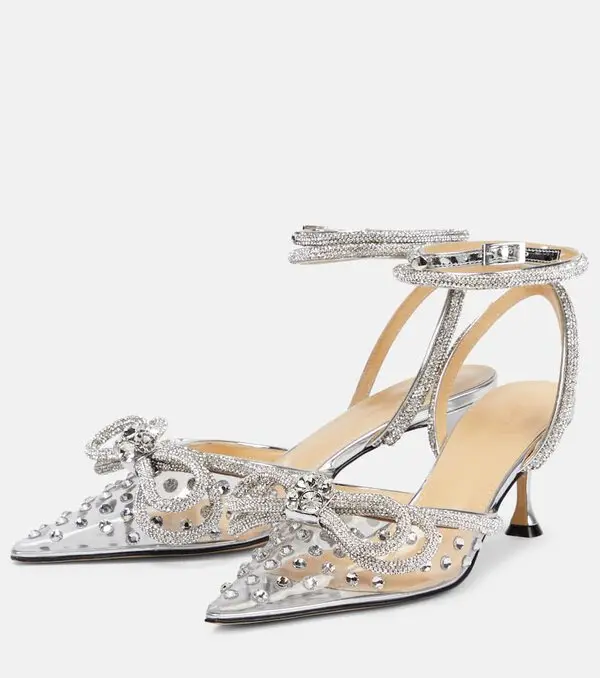 Mach & Mach Double Bow Embellished Pumps