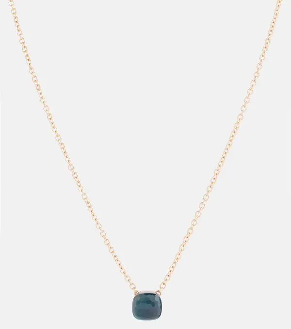 Pomellato Nudo 18kt Gold And Topaz Necklace - Blue