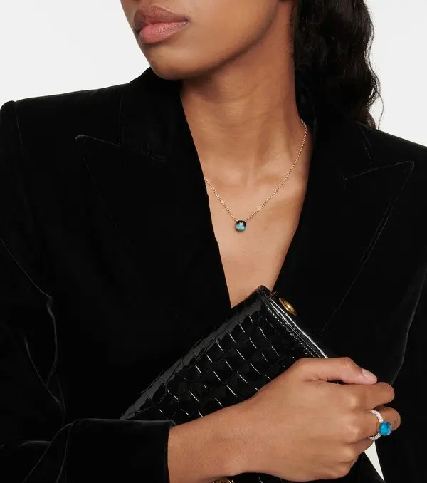 Pomellato Nudo 18kt Gold Necklace With Topaz - Blue