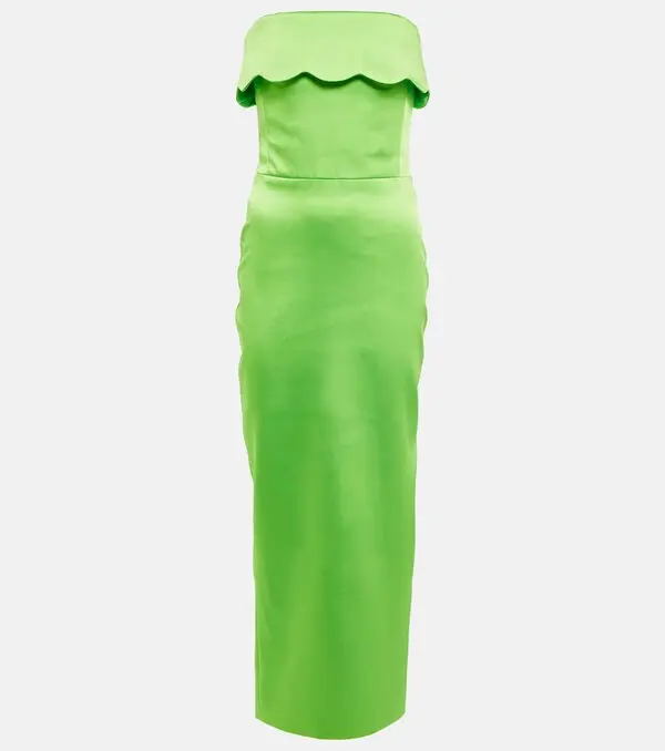 RASARIO Strapless Satin Gown